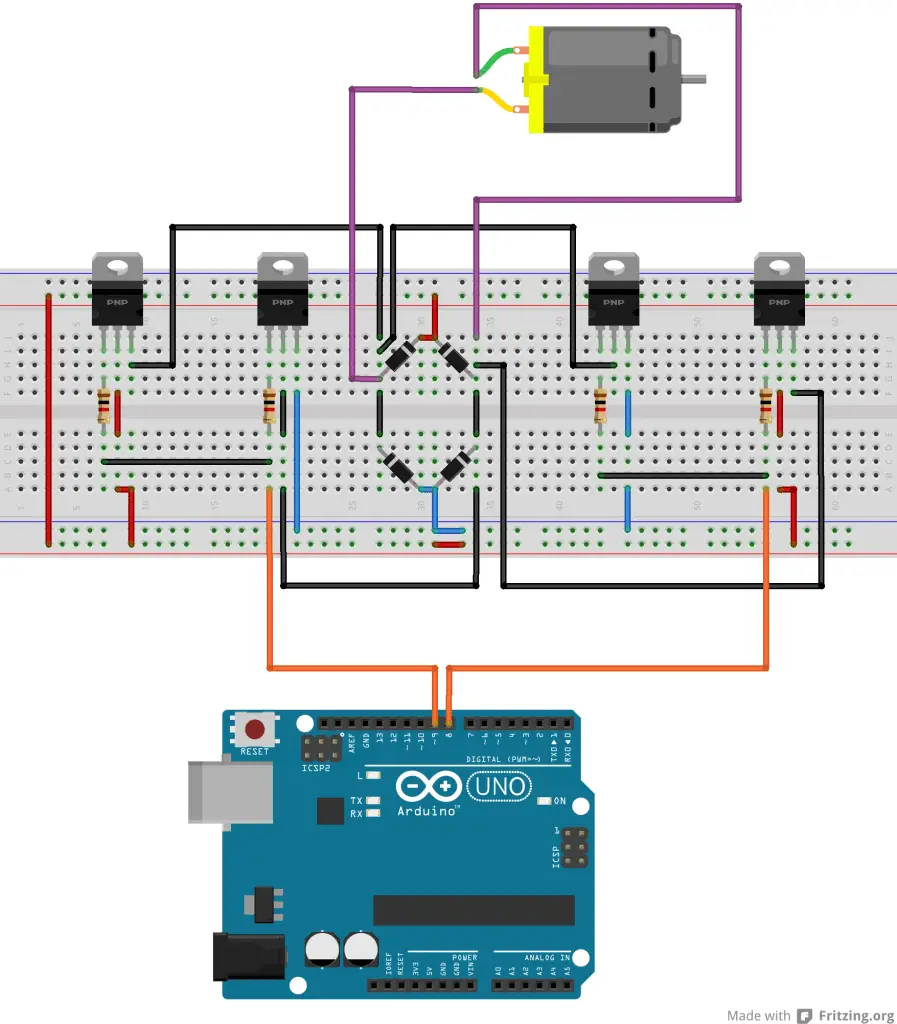 El puente H: Invirtiendo el sentido de giro de un motor con Arduino