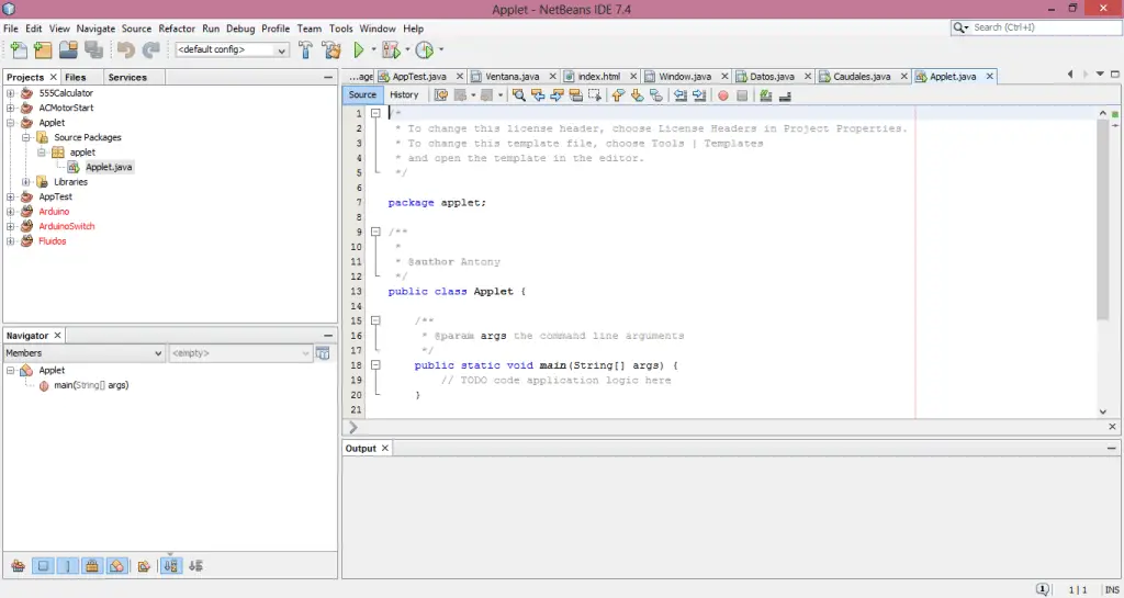 Crear Applets en Java con Netbeans - Panama Hitek