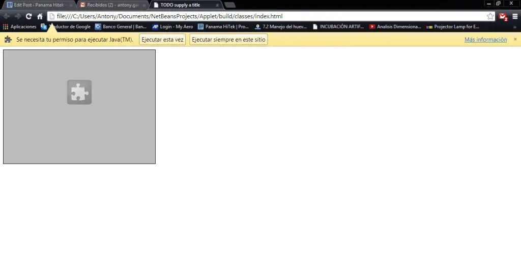 Crear Applets en Java con Netbeans - Panama Hitek