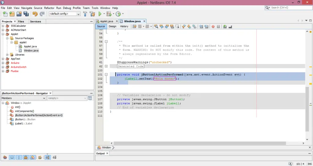 Crear Applets en Java con Netbeans | Panama Hitek