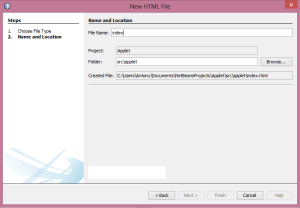 Crear Applets en Java con Netbeans - Panama Hitek
