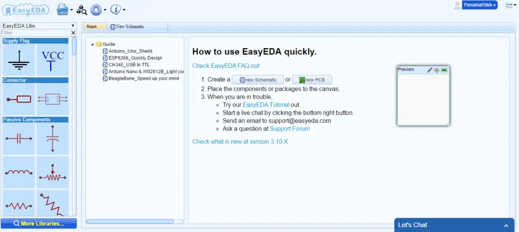 EasyEDA: Software para diseño de circuitos y PCB | Panama Hitek