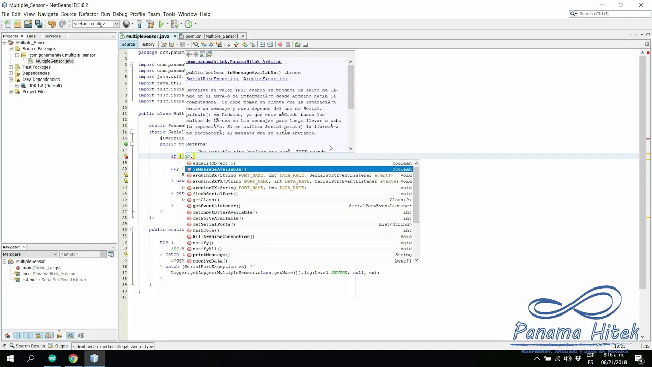 Envío de múltiples datos simultáneos de Arduino a Java - Panama Hitek